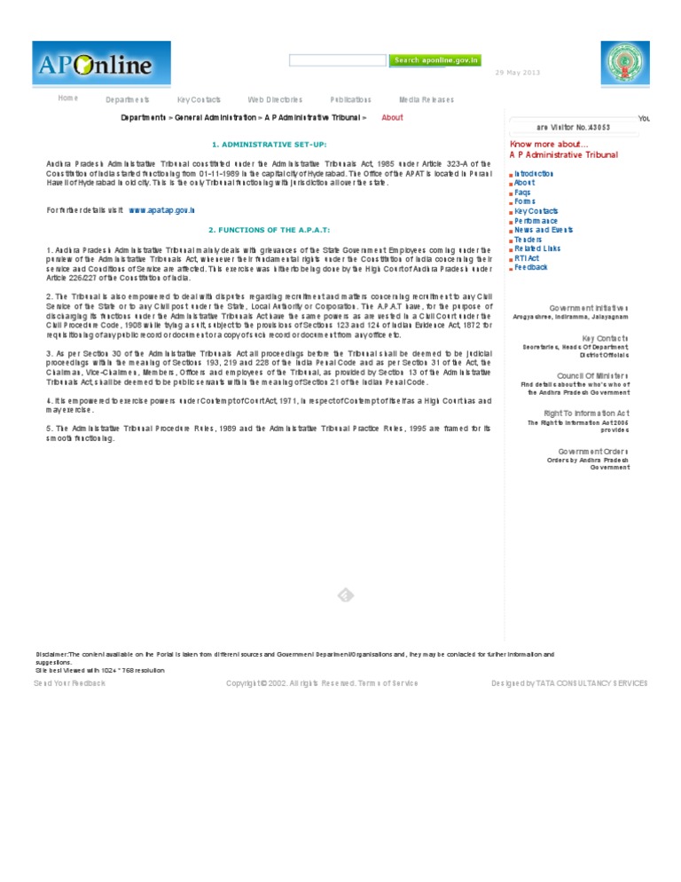 APOnline - Organisation Info | PDF | Tribunal | Freedom Of Information ...