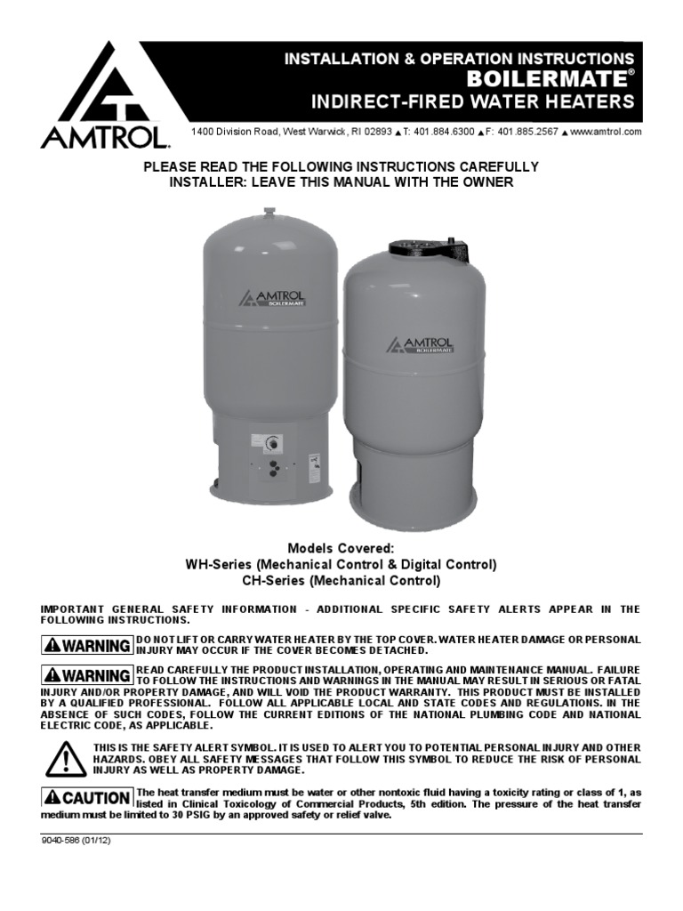 Boilermate Manual | PDF | Water Heating | Hvac