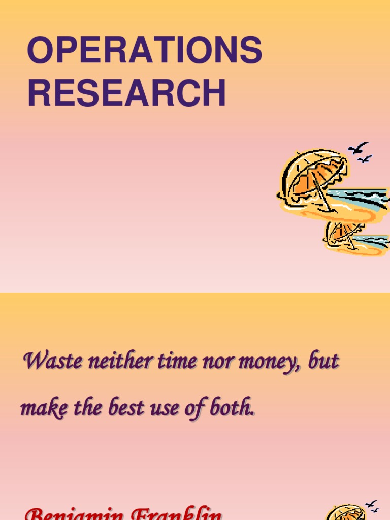 Introduction To or | PDF | Operations Research | Mathematical Optimization