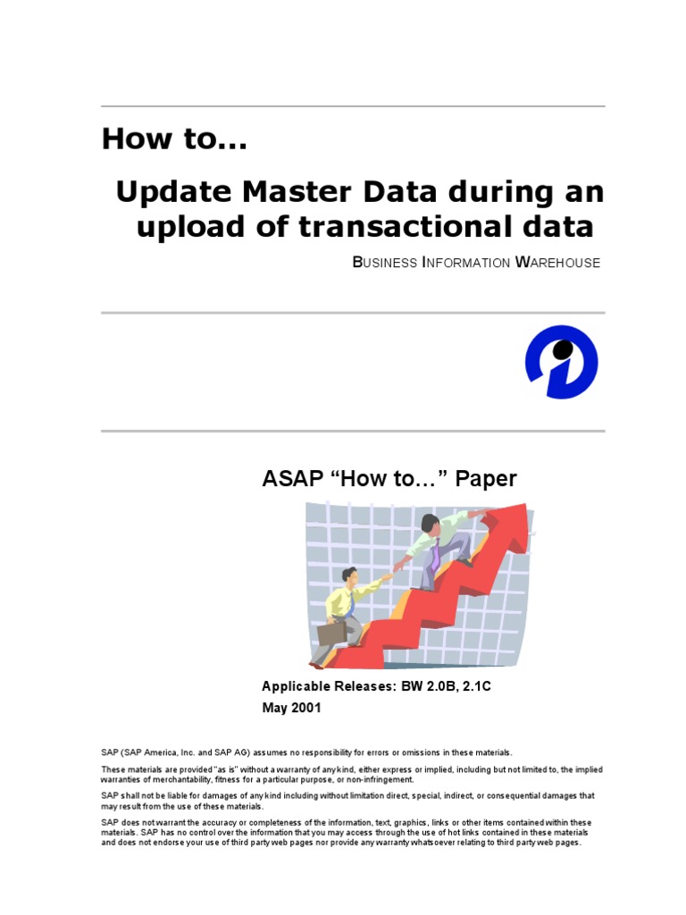 How To Update Master Data During An Upload of Transactional Data ...