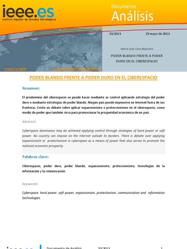 Poder Blando Frente A Poder Duro en El Ciberespacio | Descargar gratis ...
