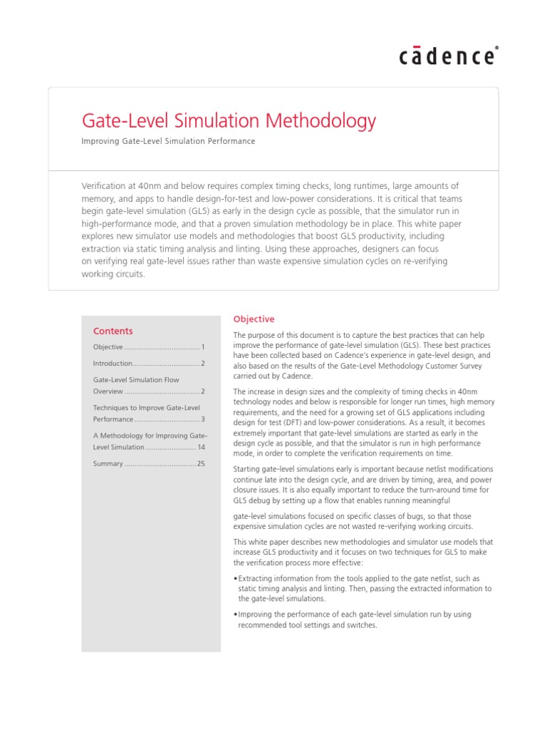 Gate Level Simulation | PDF | Simulation | Digital Electronics