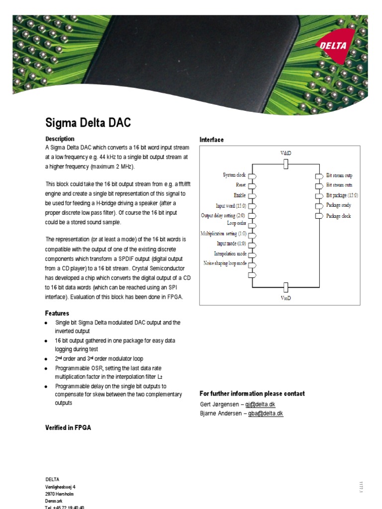 1177 Sigma Delta DAC | Digital To Analog Converter | Sampling (Signal ...