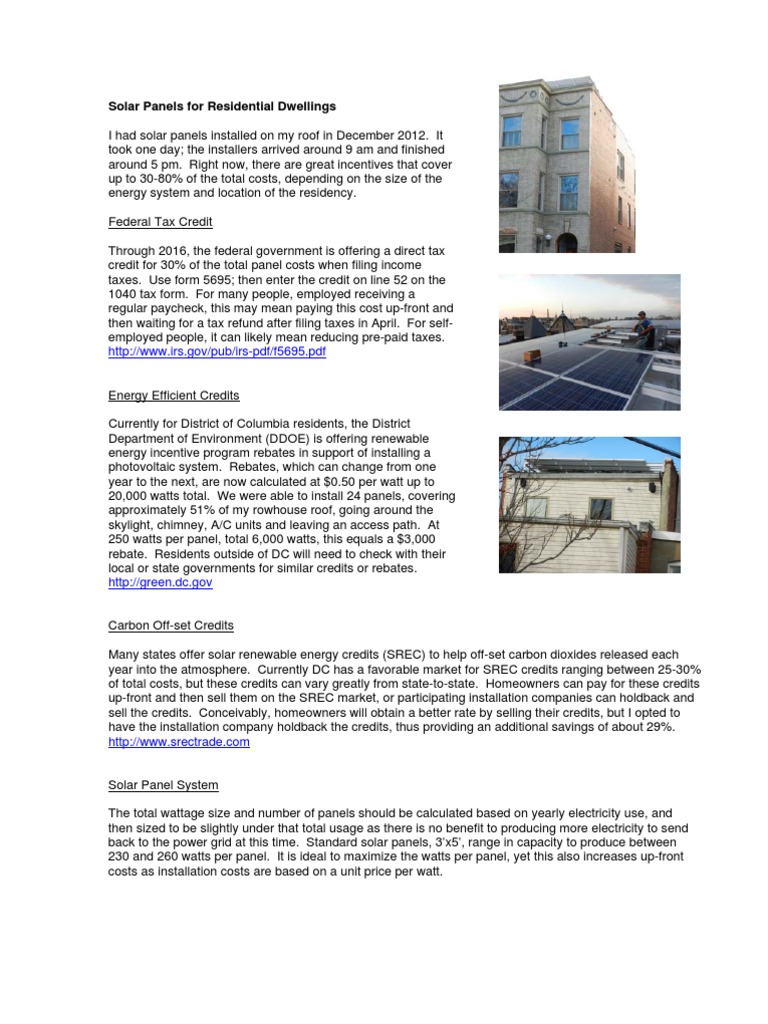 Solar Panels Write-Up | Download Free PDF | Tax Refund | Solar Panel