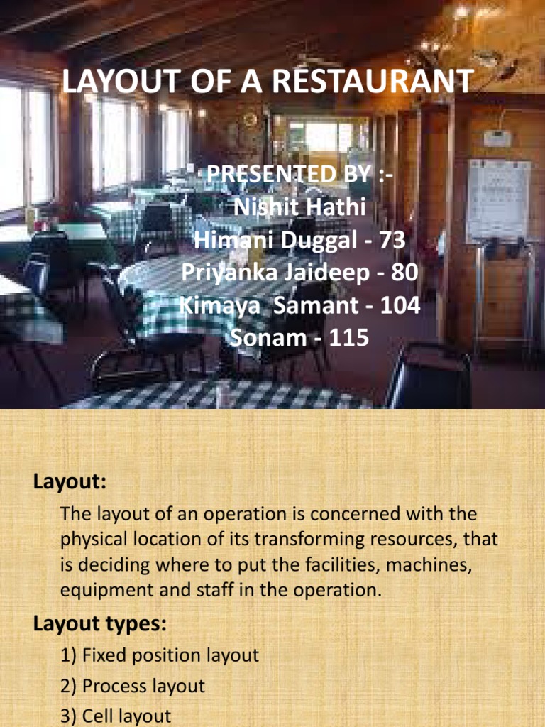 Layout of a Resturant | Foodservice | Restaurants