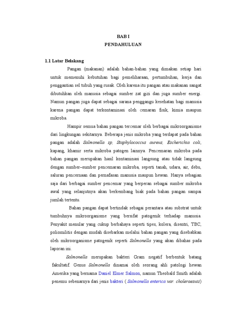 Laporan Pemeriksaan Salmonella | PDF | Kesehatan Holistik