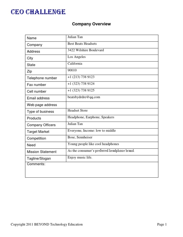 Company Overview | PDF