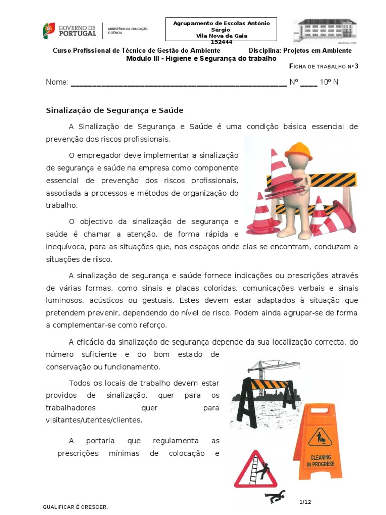 Ficha 3 - HSST | PDF | Vermelho | Primeiros socorros