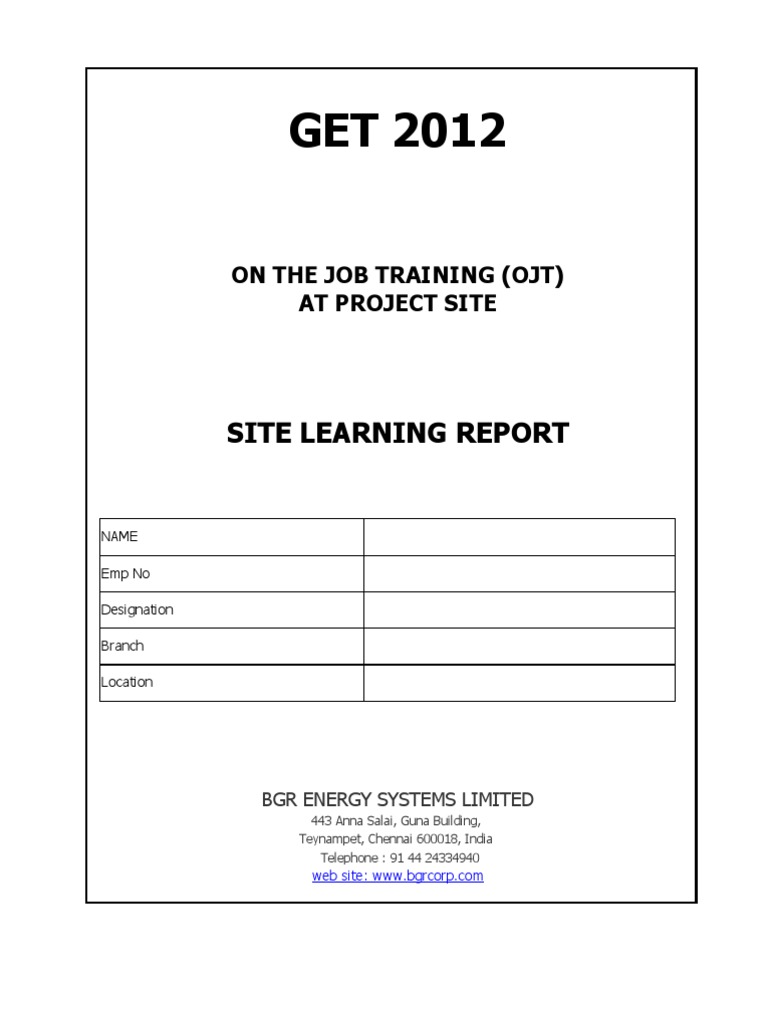 OJT Booklet Rev 5 | PDF | Professional Certification | General Contractor