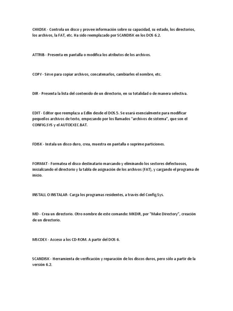 Cmdos Comandos | PDF