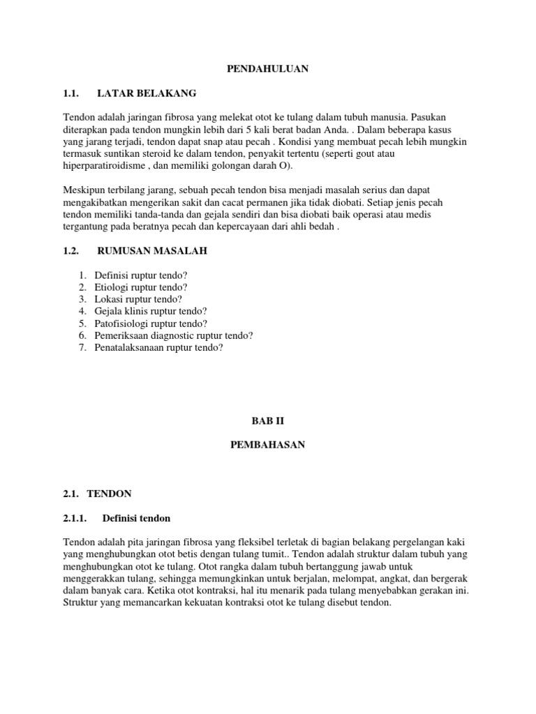 Ruptur Tendon Achilles | PDF | Ilmu Kesehatan | Spesialisasi Medis