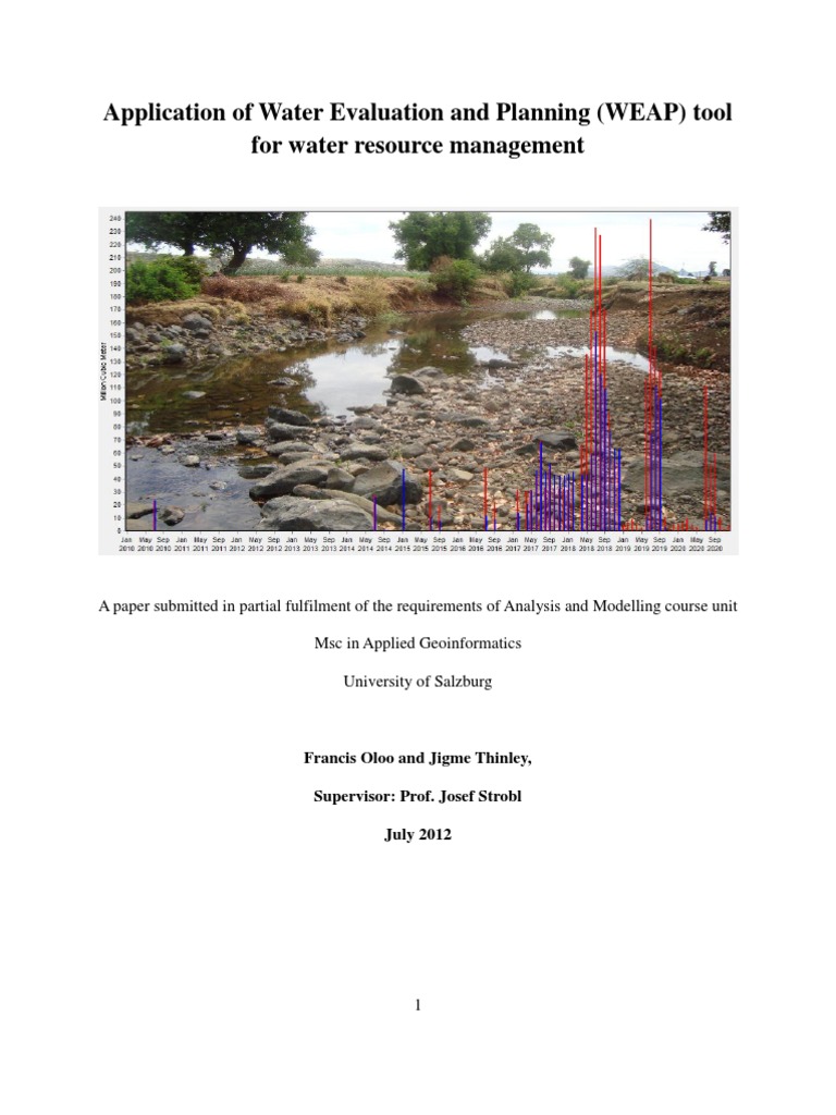 Application of Water Evaluation and Planning (WEAP) Tool For Water Resource Management | PDF ...