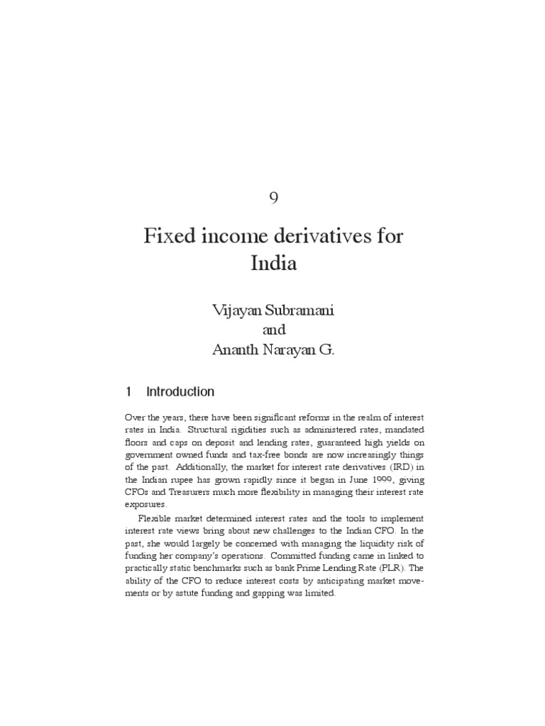 Fixed Income Derivatives | PDF | Swap (Finance) | Bonds (Finance)