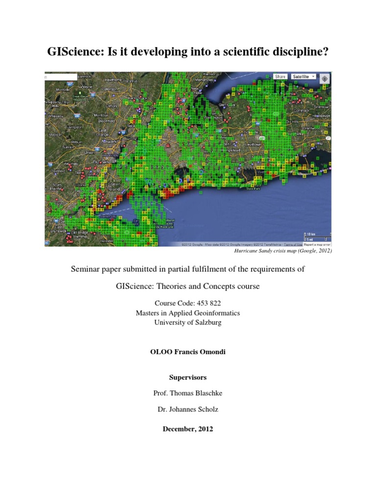Giscience Is It Developing Into A Scientific Discipline Pdf Geographic Information System