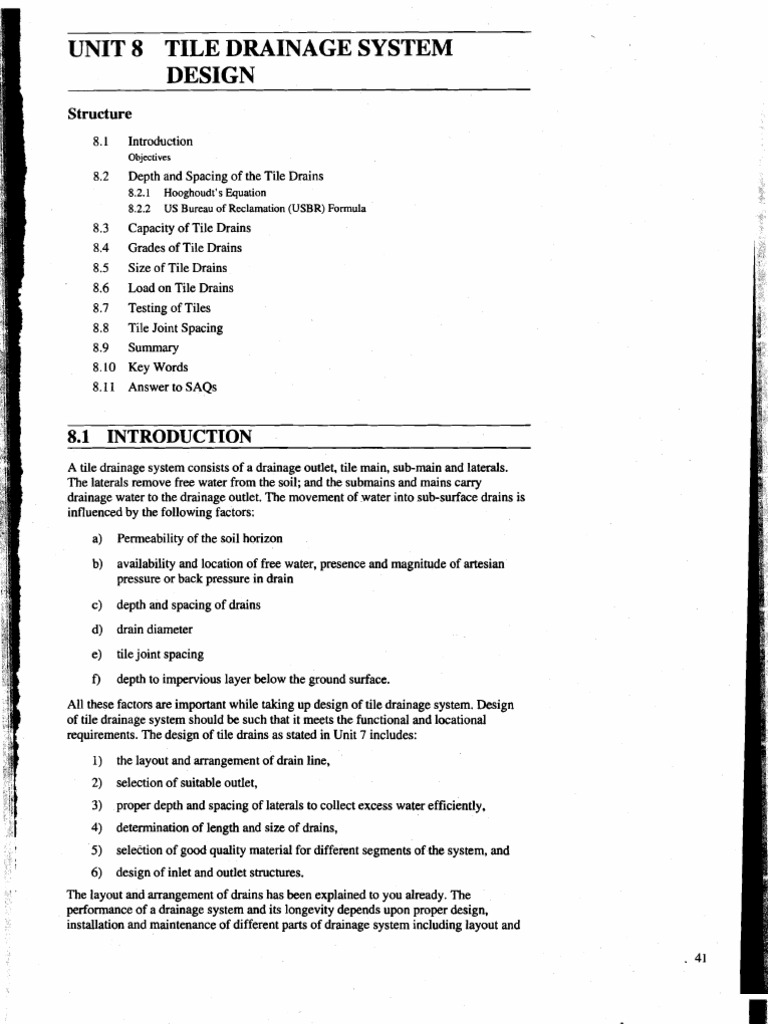Drainage Design | PDF | Drainage | Soil