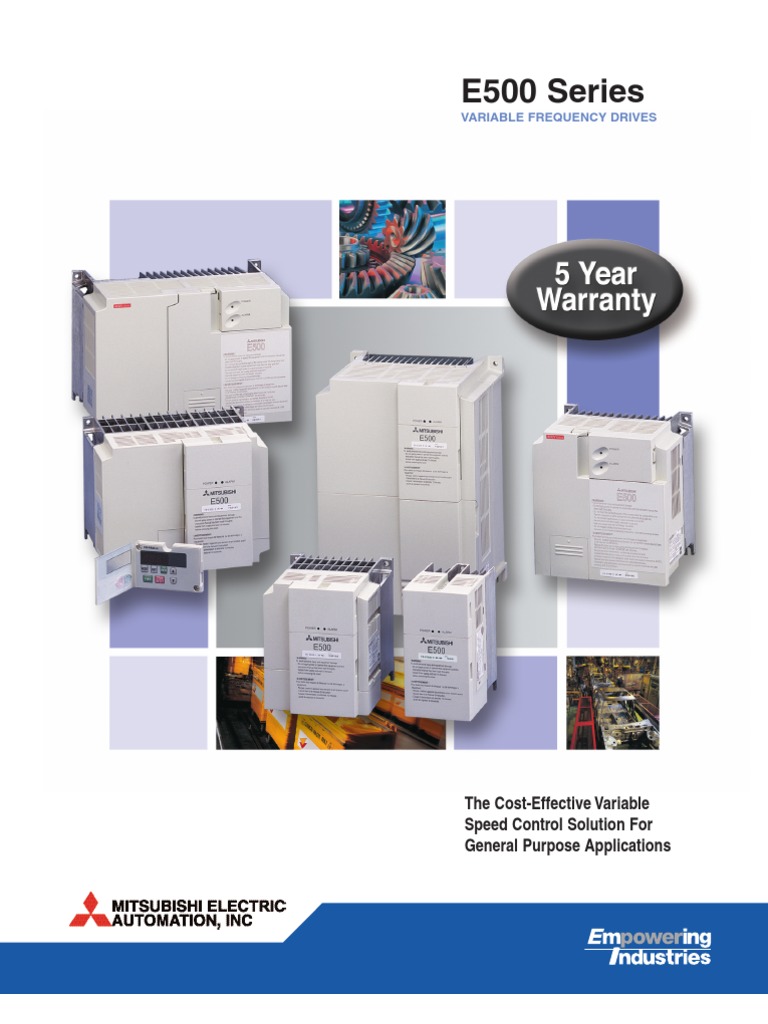 Mitsubishi E500 Series VFD Brochure | PDF | Home & Garden | Technology & Engineering