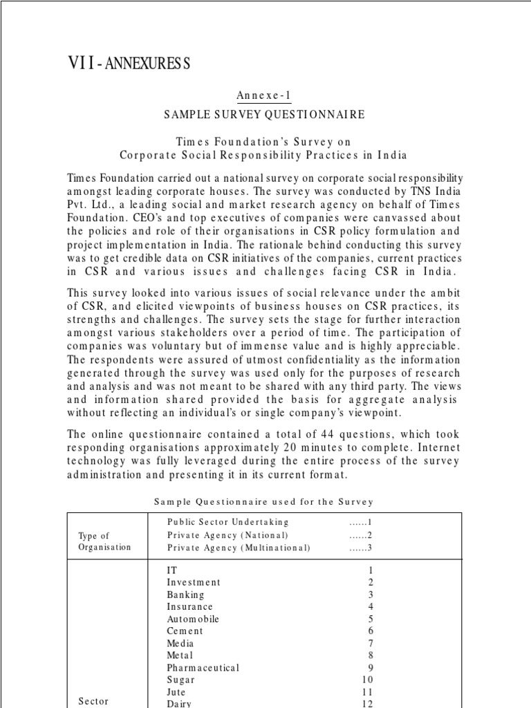Survey On CSR | PDF | Survey Methodology | Corporate Social Responsibility