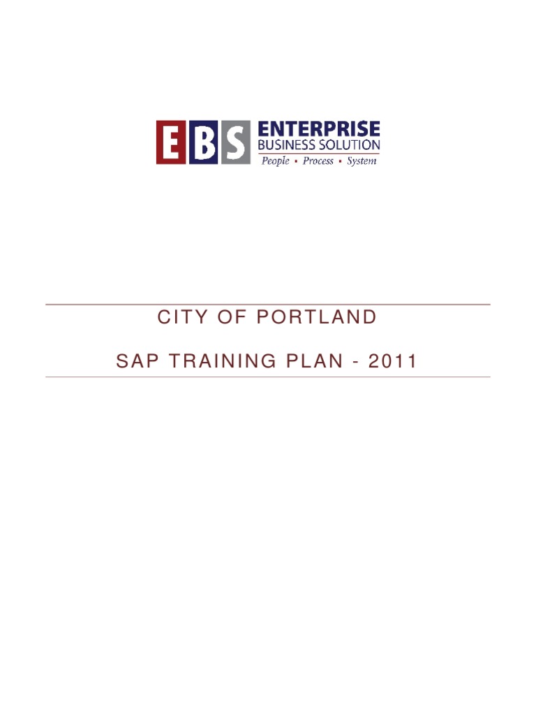 EBS SAP 2011 Training Plan | PDF | Educational Technology | Business Process
