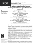 Job Performance Questionnaire | PDF