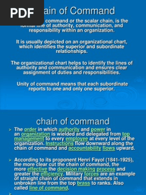 Unity Of Command In Management Examples
