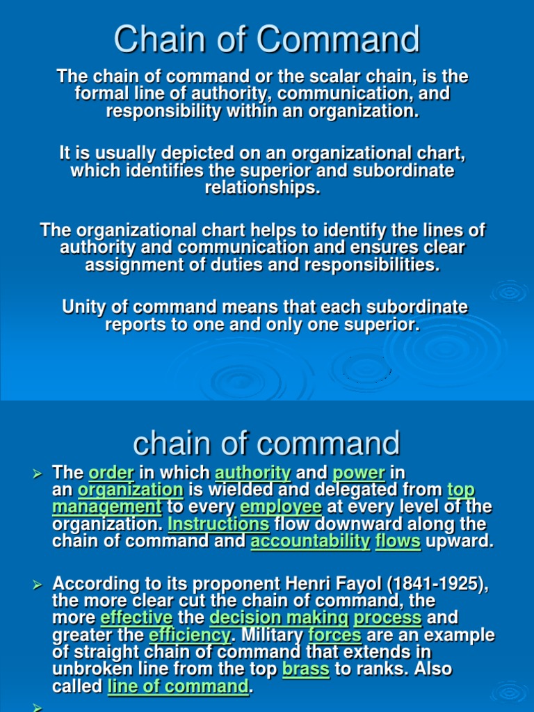 Chain of Command | PDF | Hierarchy | Behavioural Sciences