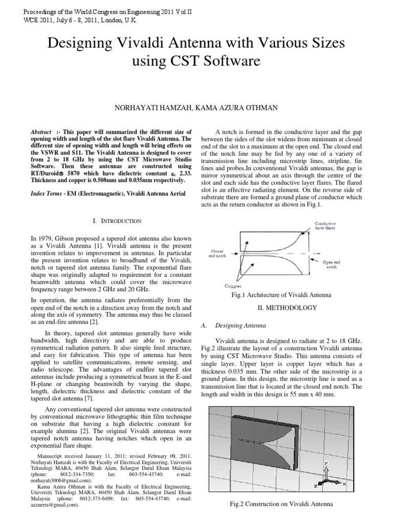 Vivaldi Antenna Intro With Design Procedure | PDF | Antenna (Radio ...