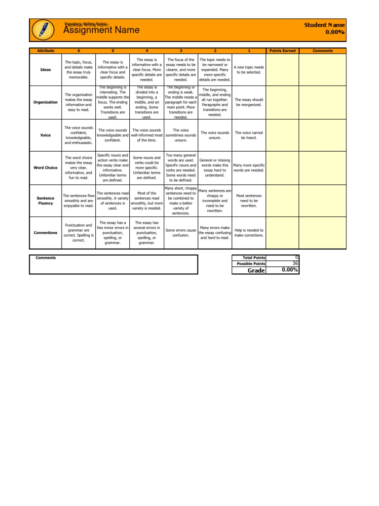 Expository Writing Rubric | Download Free PDF | Essays | Noun