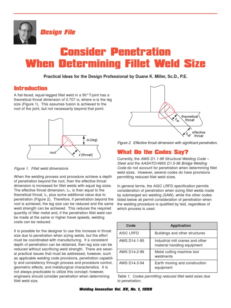 Consider Penetration When Determining Fillet Weld Size | Welding ...