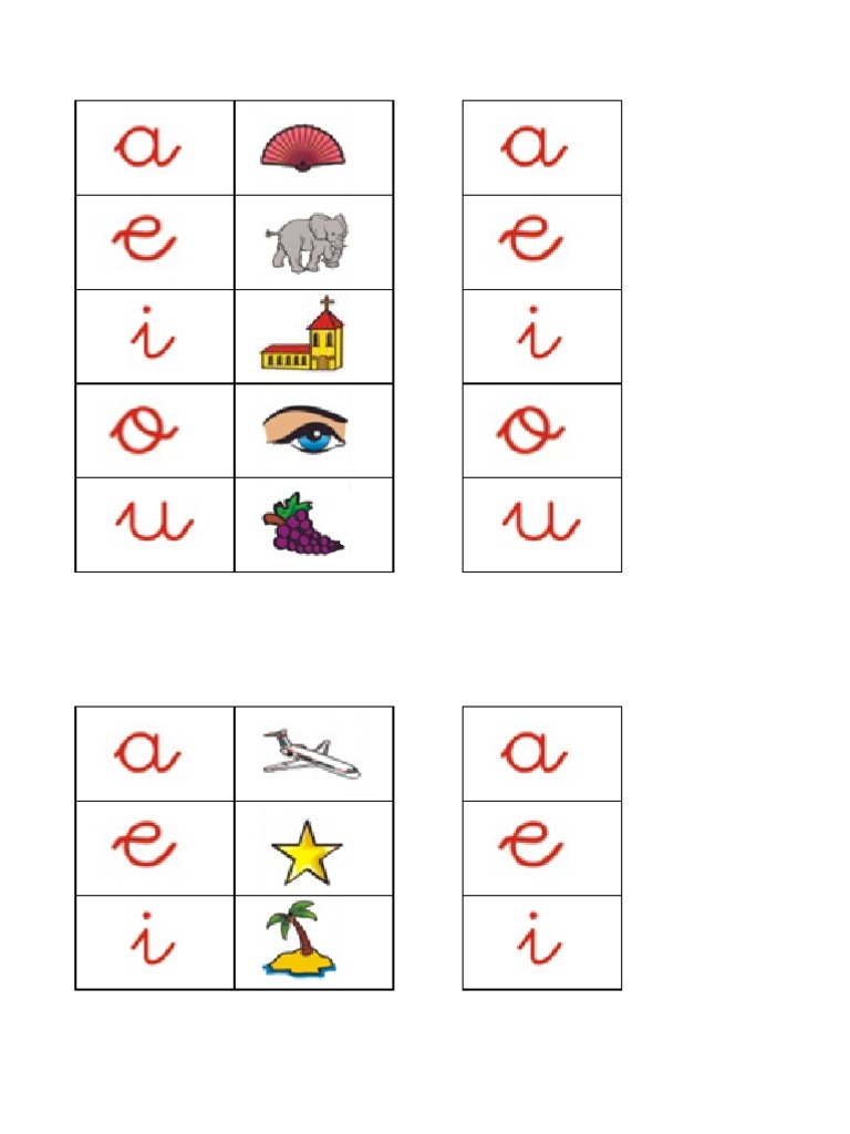 Domino de Vocales | PDF