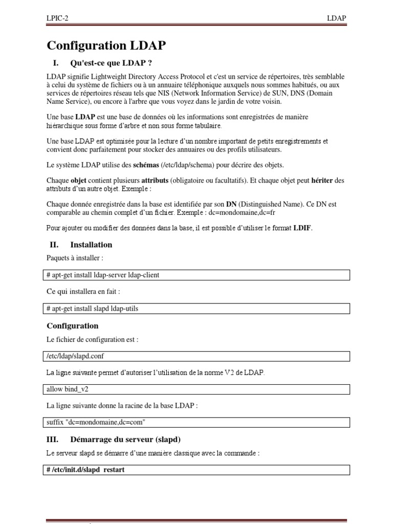 Configuration et Utilisation de LDAP | PDF | Logiciel système ...