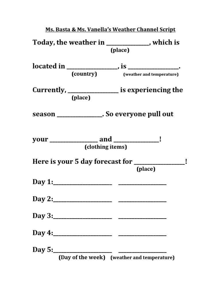 Weather Script | PDF
