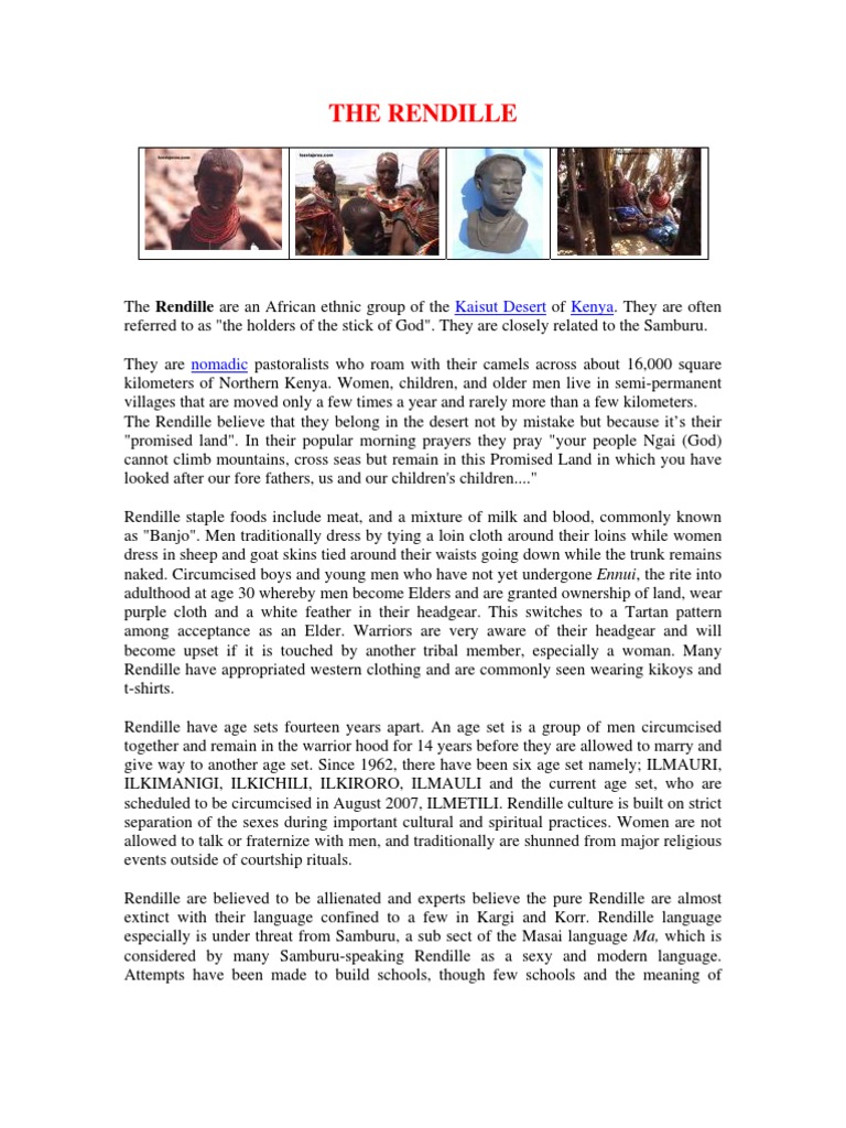 The Nomadic Rendille Tribe of Northern Kenya | PDF | Clothing ...