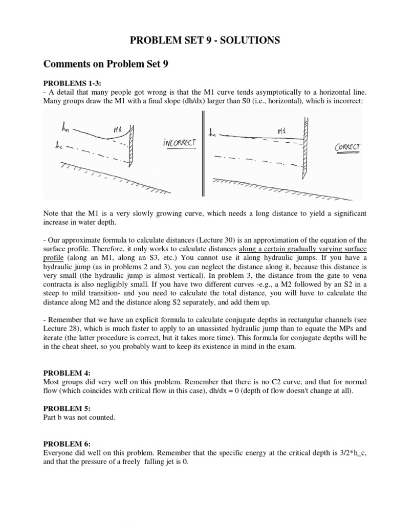 Problem Set 9 - Solutions Comments On Problem Set 9: Problems 1-3 | PDF