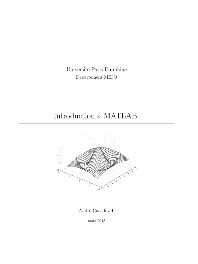 Initiation Matlab | PDF