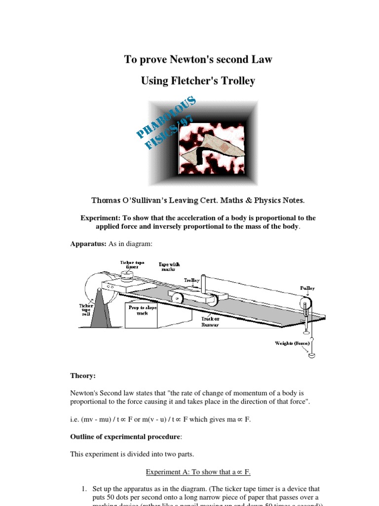 Fletchers Trolley | Acceleration | Force