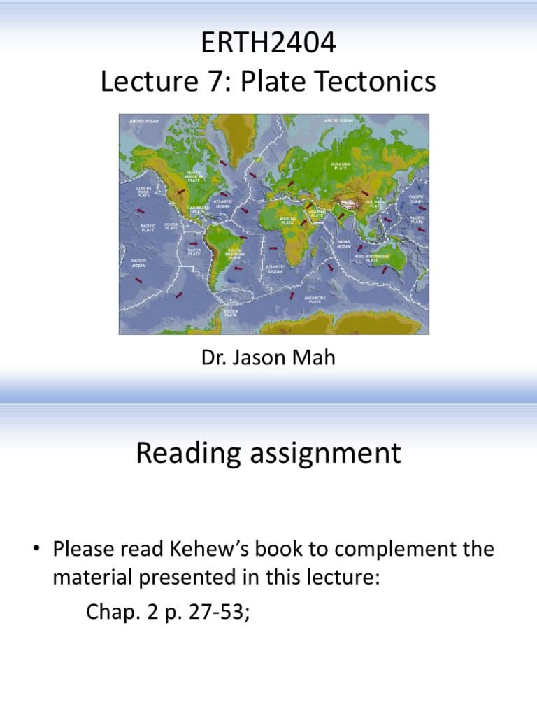 ERTH2404 L7 PlateTectonics Upload | PDF