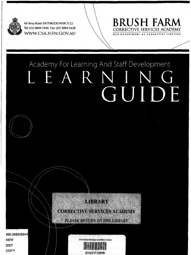 001 - BFCSA Learning Guide 07 | PDF | Probation Officer | Competence ...