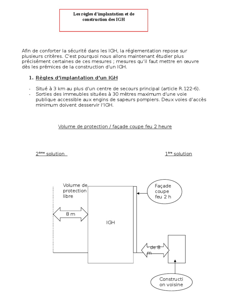 Implantation IGH | PDF | Lutte contre l'incendie | La nature