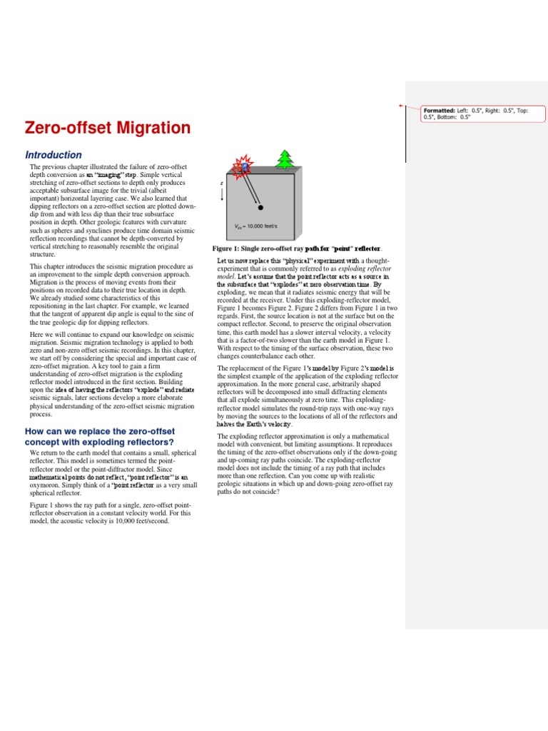 Zero-Offset Migration: How Can We Replace The Zero-Offset Concept With Exploding Reflectors ...