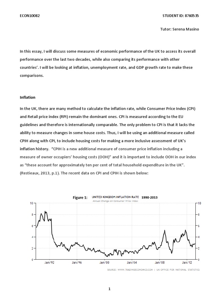 Recent UK Economy Performance | PDF | Consumer Price Index | Gross ...