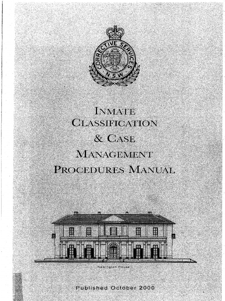 Inmate Classification & Case Management Procedures Manual | Probation ...