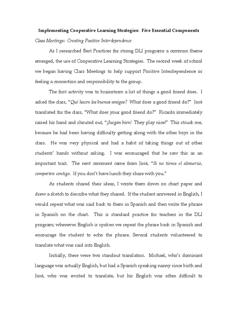 Implementing Cooperative Learning Strategies | PDF | Norm (Social) | English Language