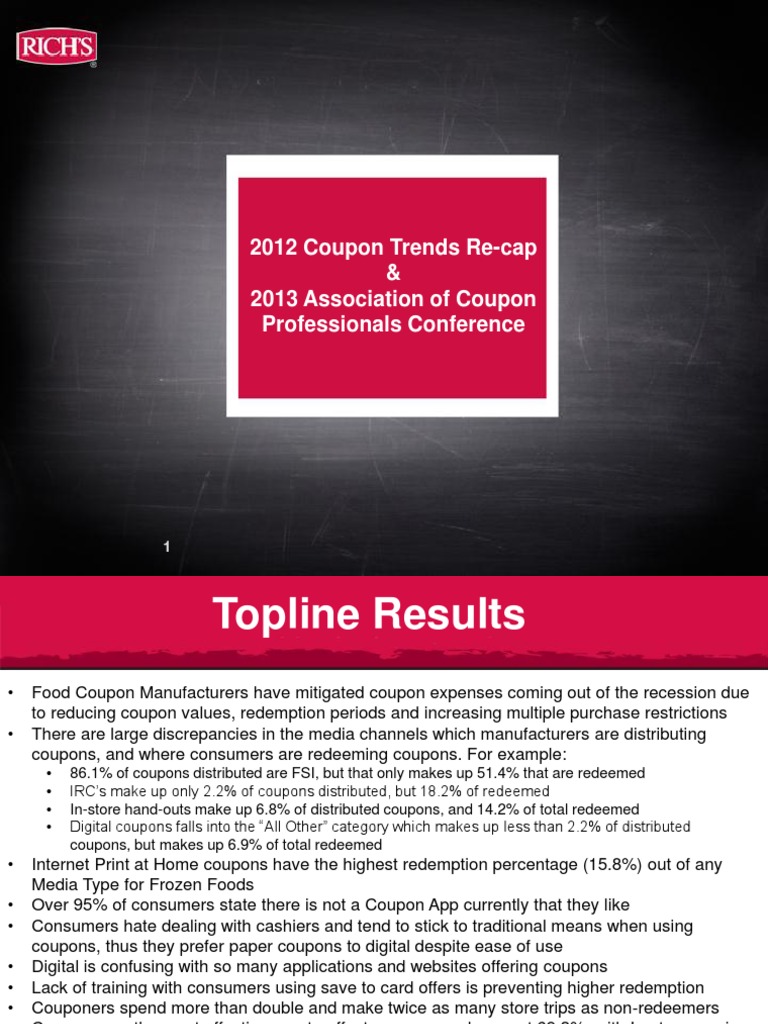 2012 Coupon Trends Re-Cap & 2013 Association of Coupon Professionals ...