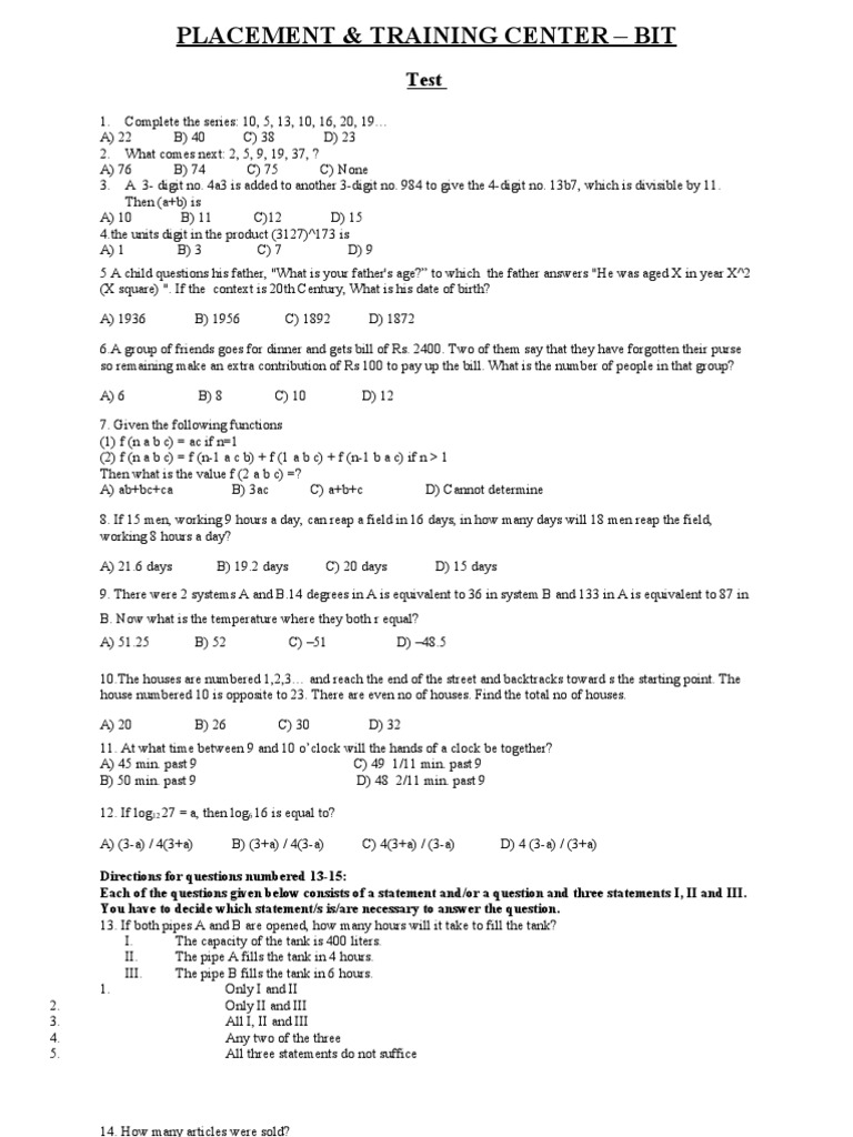 Aptitude Test | PDF | Feminism | Gender Studies