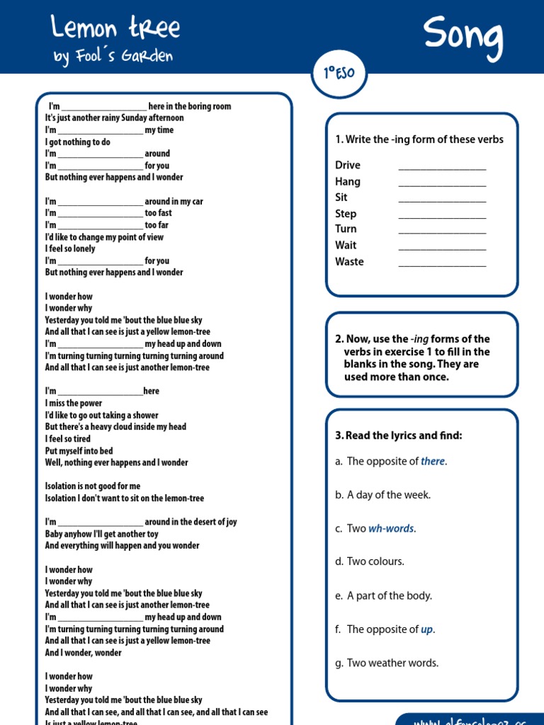 Lemon+Tree Worksheet | PDF