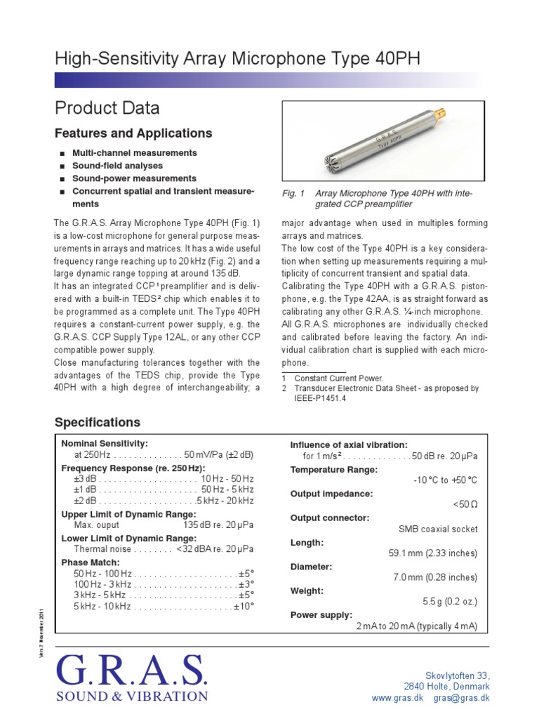 Affordable 40PH Array Microphone | PDF | Microphone | Decibel