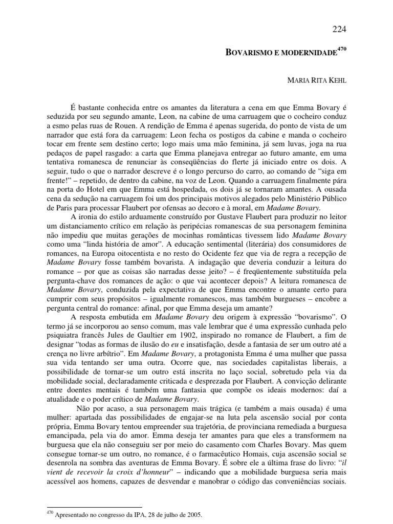 Bovarism o | PDF | Madame Bovary | Escravidão