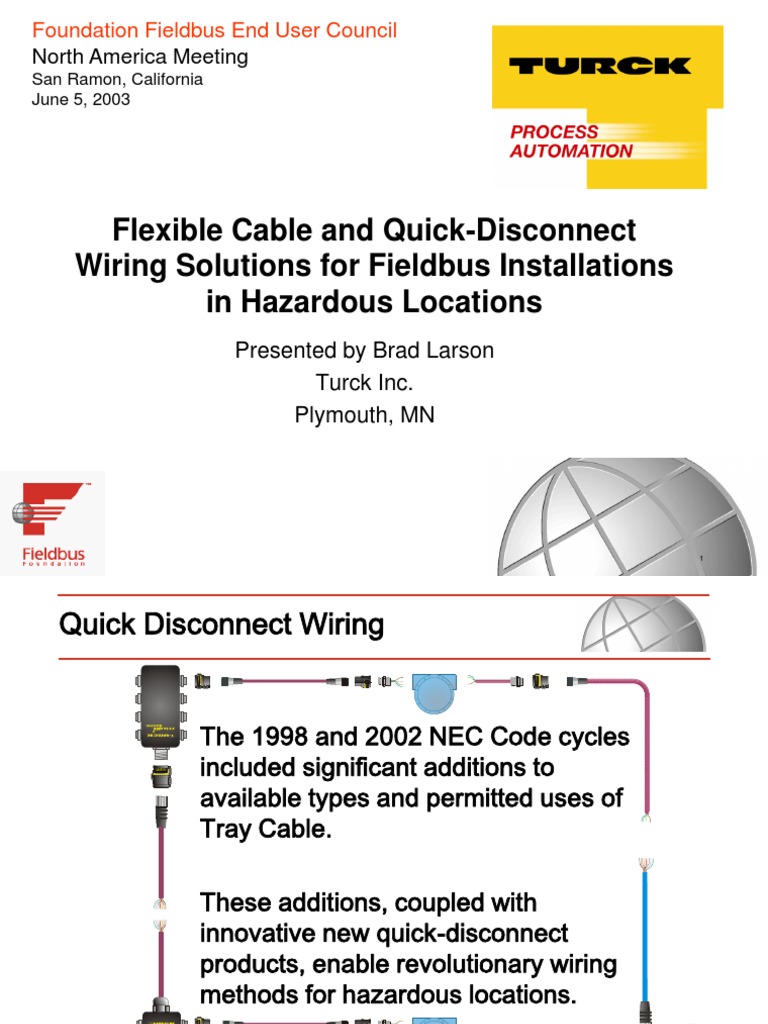Flexible Cable and Quick-Disconnect Wiring Solutions For Fieldbus ...