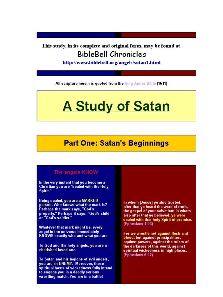 A Study of Satan in History | PDF | Serpents In The Bible | Adam And Eve