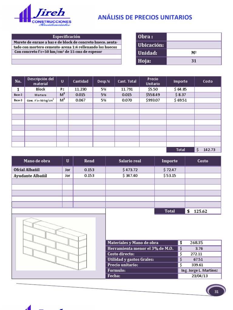 Murete de Enrase | PDF